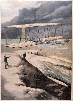 First Flight Wright Brothers Aeroplane Flyer Editorial Stock Photo ...