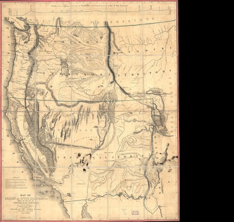 Map Oregon Upper California Surveys John Editorial Stock Photo - Stock ...