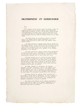 Instrument Surrender September 2 1945 Surrender Editorial Stock Photo ...