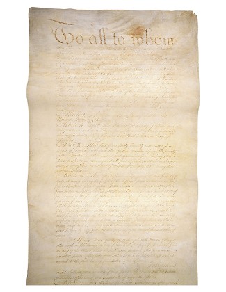 Engrossed Corrected Copy Articles Confederation Showing Editorial Stock ...