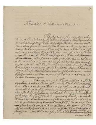 President George Washingtons Farewell Address 1796 Editorial Stock ...