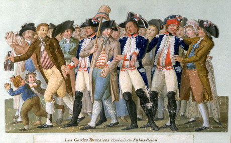 HISTORY FRANCE FRENCH REVOLUTION GARDES FRANCAISES Editorial Stock ...