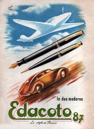 Mechanical Pencil Fountain Pens Modern Duo Editorial Stock Photo ...