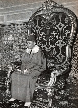 Sultan Mohammed V Morocco On Throne Editorial Stock Photo - Stock Image ...