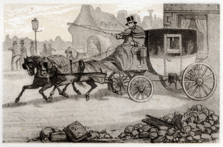 Hackney Cab Paris Engraving By Victor Editorial Stock Photo - Stock ...