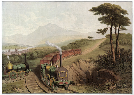 Trains On Wooden Rails Slanting Guide Editorial Stock Photo - Stock ...