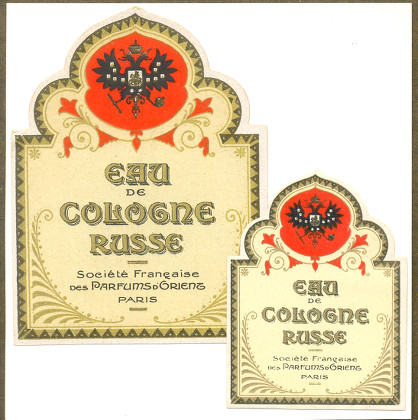 Labels Eau De Cologne Russe 1908 Editorial Stock Photo - Stock Image ...