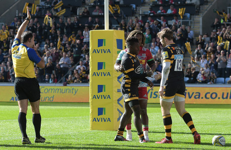 Referee Greg Garner Signals Try Scored Editorial Stock Photo - Stock ...