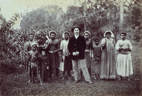 Colonial Official Surrounded By Locals On Editorial Stock Photo - Stock ...