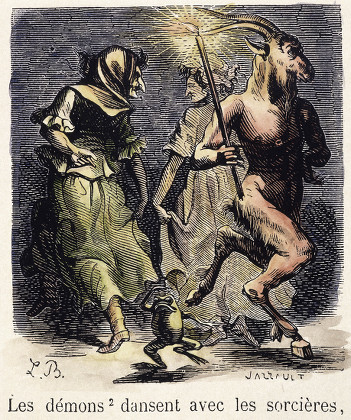 Demons Dancing Witches Illustration Le Dictionnaire Editorial Stock ...