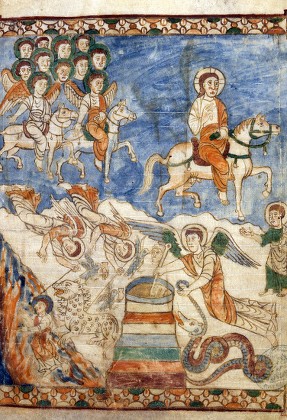 Apocalypse According Saint John Manuscript Illumination Editorial Stock ...