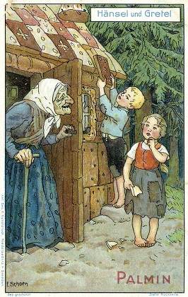 Hansel Gretel Eating Roof Tiles Gingerbread Editorial Stock Photo ...