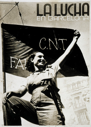 Fight Barcelona Anarchist Militiawoman Front Cntfai Editorial Stock ...