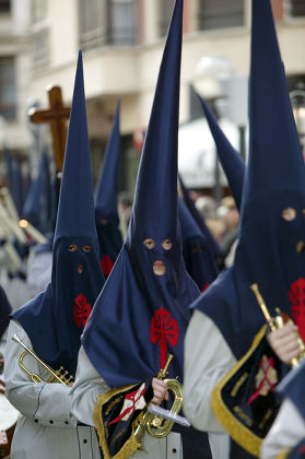 Fraternity Members Wearing Blue Hoods During Editorial Stock Photo ...