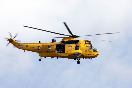 Raf Rescue Helicopter Flying Over Allstar Editorial Stock Photo - Stock ...
