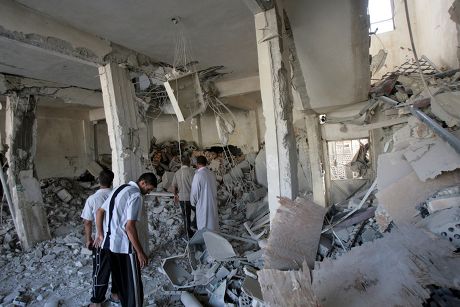 Iraqi Man Walks Away His Damaged Editorial Stock Photo - Stock Image ...