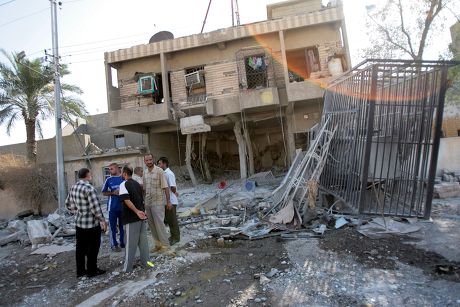Iraqi Man Walks Away His Damaged Editorial Stock Photo - Stock Image ...