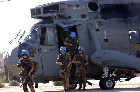 Italian Unifil Troops Landing By Helicopter Editorial Stock Photo ...