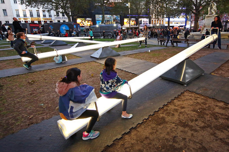 People Playing On Impulse Art Installation Editorial Stock Photo ...
