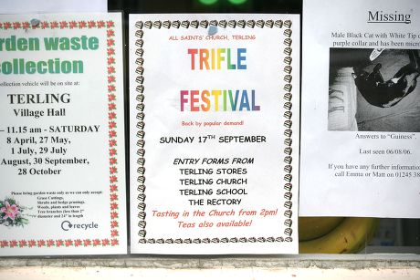 Poster Advertising Terling International Trifle Festival Editorial ...