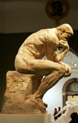 Thinker Large Version Patinated Plaster 1904 Editorial Stock Photo ...
