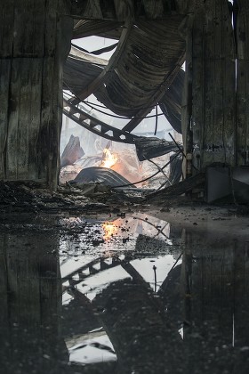 Fire at Allied glass factory, Leeds, UK - 07 Oct 2016 Stock Pictures ...