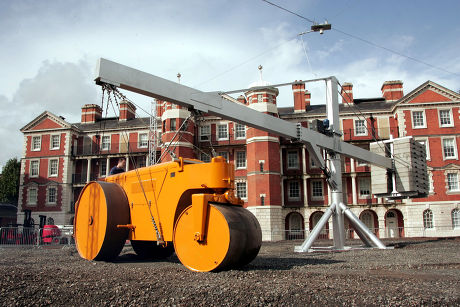 Flying Steamroller 1996 Huge Sculpture Which Editorial Stock Photo ...