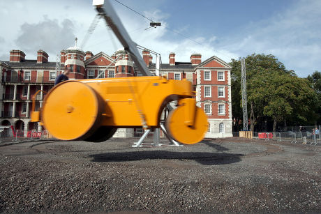 Flying Steamroller 1996 Huge Sculpture Which Editorial Stock Photo ...