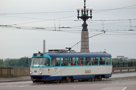 Tram Downtown Riga Latvia Editorial Stock Photo - Stock Image ...