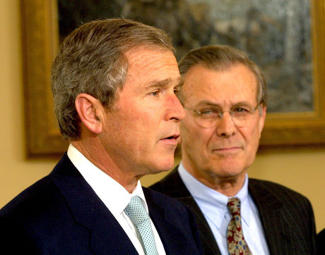 President George W Bush Donald Rumsfeld Editorial Stock Photo - Stock ...