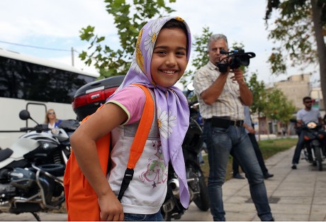 Young Migrant Girl On Her First Editorial Stock Photo - Stock Image ...