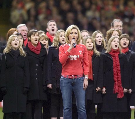 Katherine Jenkins Singing Welsh National Anthem Editorial Stock Photo ...