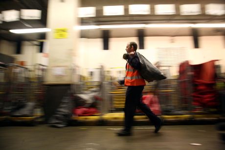 Postman Sack Mail Over His Shoulder Editorial Stock Photo - Stock Image ...
