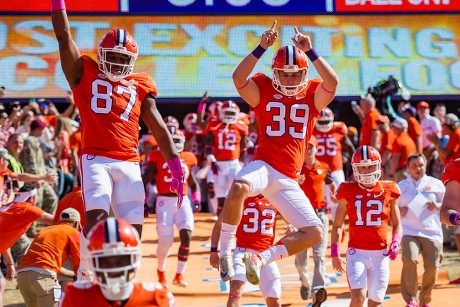 Clemson Players Run Down Hill Before Editorial Stock Photo - Stock ...