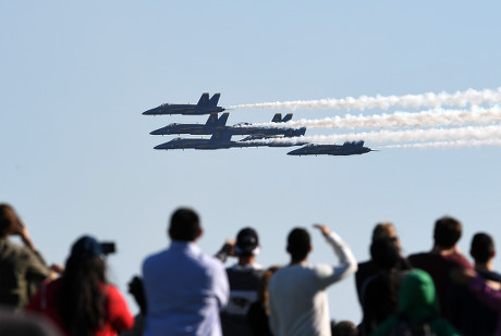 Planes Us Navy Blue Angels Fly Editorial Stock Photo - Stock Image ...