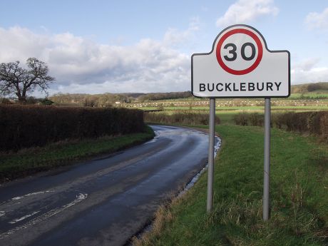 Bucklebury Road Sign Berkshire England Britain Editorial Stock Photo ...