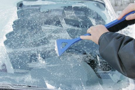 Model Released Man Scraping Icy Car Editorial Stock Photo - Stock Image ...