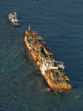 Msc Napoli Cargo Ship Aground Off Editorial Stock Photo - Stock Image ...