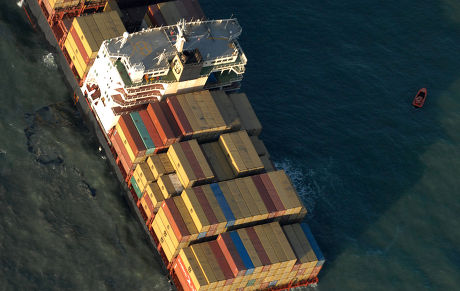 Msc Napoli Cargo Ship Aground Off Editorial Stock Photo - Stock Image ...