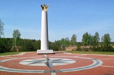 Geographic Centre Monument Compass Marking Geographical Editorial Stock ...