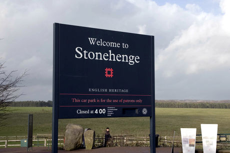 Welcome Stonehenge Sign Wiltshire England Britain Editorial Stock Photo ...