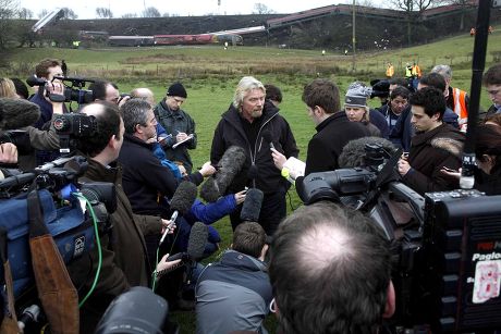 Richard Branson Scene Virgin Train Crash Editorial Stock Photo - Stock ...