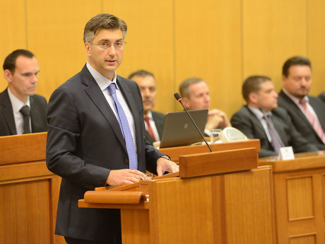Croatian Prime Ministerdesignate Andrej Plenkovic Delivers Editorial ...
