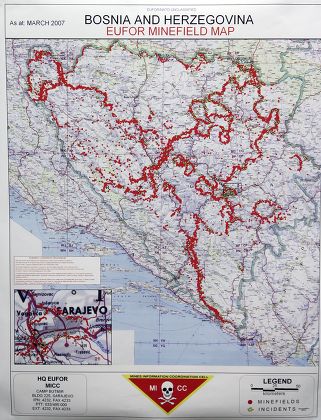 Eufor Minefield Map Provided By Eod Editorial Stock Photo - Stock Image ...