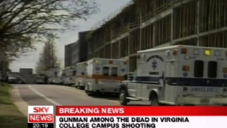 Virginia Tech college shooting in Virginia, America - 16 Apr 2007 Stock ...