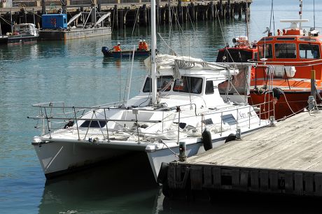 98m Catamaran Kaz Ii Examined By Editorial Stock Photo - Stock Image ...