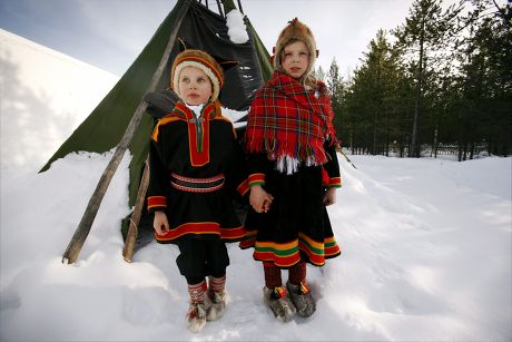Sami People Inari Finnish Lapland Editorial Stock Photo - Stock Image ...