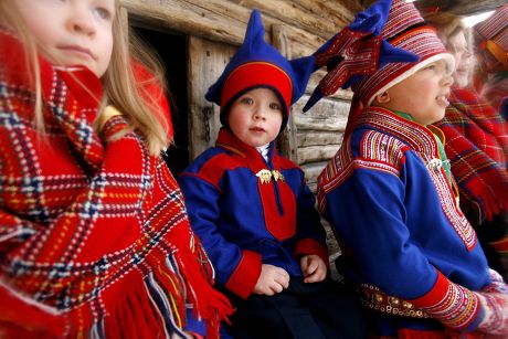 Sami Boy Inari Finnish Lapland Editorial Stock Photo - Stock Image ...