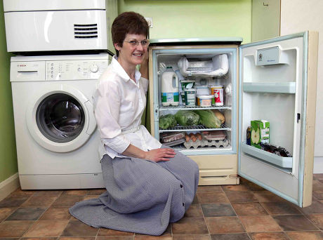 __COUNT__ Sally Garrod with her fifty year old fridge, Rockland All ...