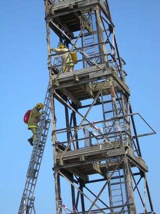 Firefighters Training On Tower Crowborough Fire Editorial Stock Photo ...